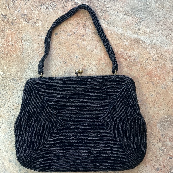 Richere | Bags | Richere Black Beaded Vintage Evening Bag Mint | Poshmark